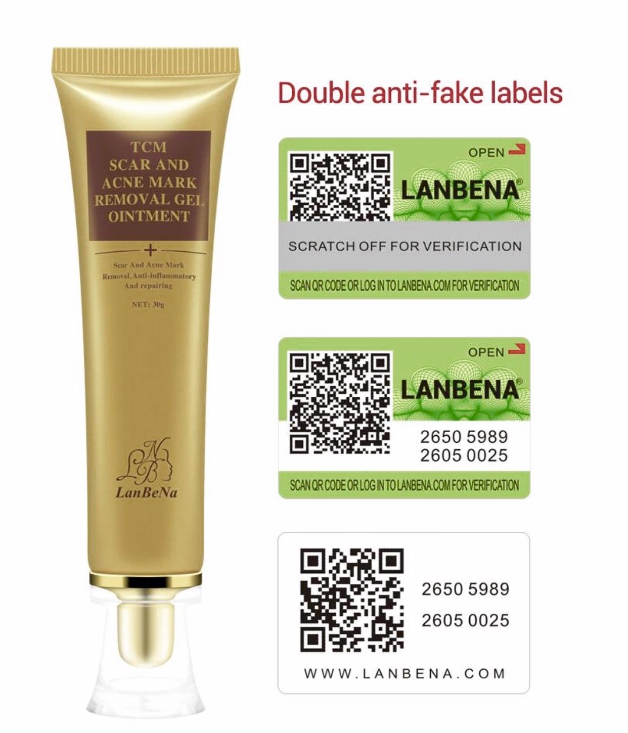 LanBeNA TCM Scar Acne Mark Removal Ointment Gel – Everest House Ltd